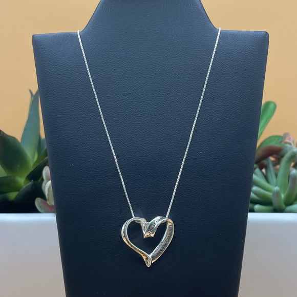 Jewelry | 925 Floating Heart Necklace With Friend Script | Poshmark